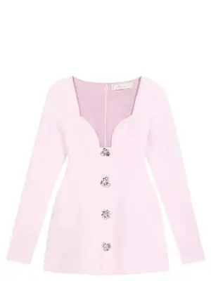 Blumarine Button-embellished Mini Dress - Pink