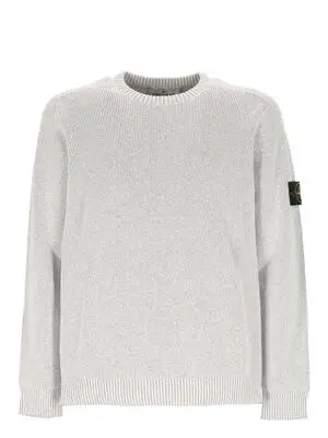 Stone Island Cotton Crew Neck Sweater - Grey