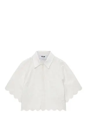 MSGM Cropped Shirt - White