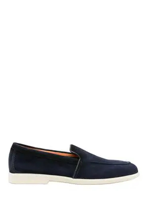 Santoni Suede Moccasin Loafer - Blue