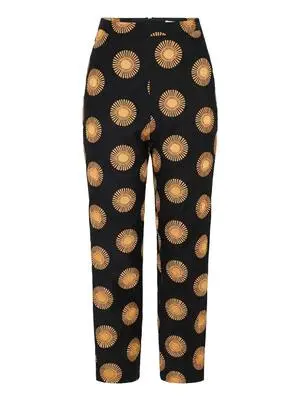 CALA DE LA CRUZ Isola Printed Trousers - Black