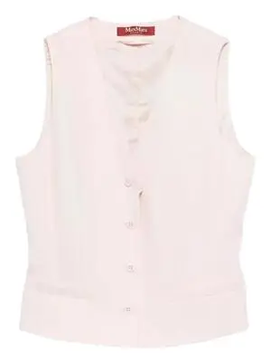 Max Mara Mstmadia Button V-neck Jacket - Pink