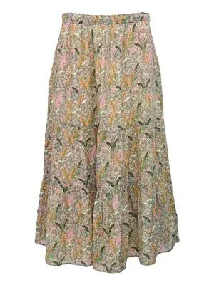 Ba&sh Julia Floral-print Midi Skirt - Green