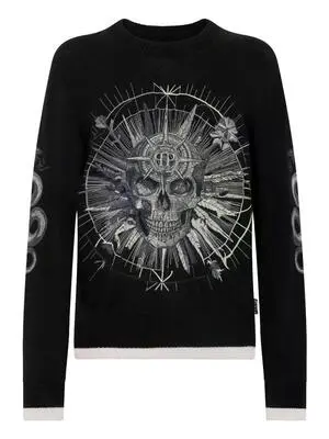 Philipp Plein Skull-motif Crew-neck Sweater - Black