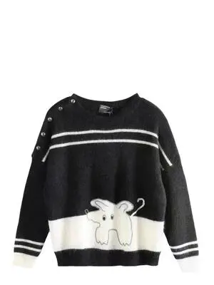 Enfants Riches Déprimés Long-sleeve Striped Sweater - Black