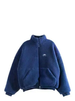 Balenciaga Zip-fastening Fleece Jacket - Blue