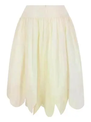Simone Rocha Scalloped-hem Midi Skirt - Neutrals