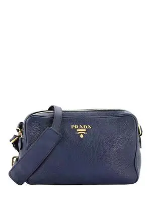 PRADA Prada Double Zip Camera Crossbody Bag Vitello Phenix Medium