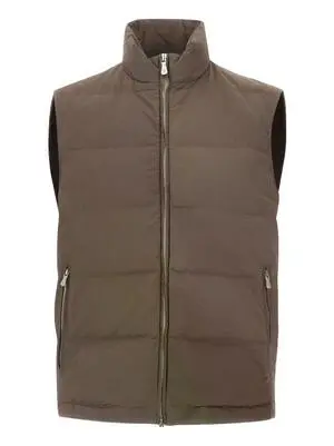 Eleventy Padded Gilet - Brown