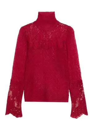 Blumarine Lace-panel Sweater - Red