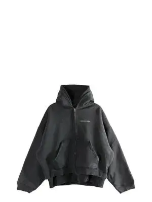 Balenciaga Zip-fastening Hoodie - Grey