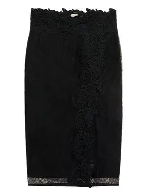 Blumarine Lace Midi Skirt - Black