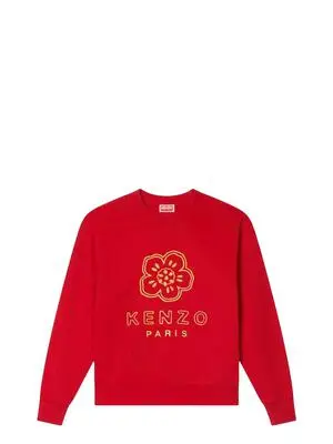 Kenzo Boke Flower Embroidered Sweatshirt - Red