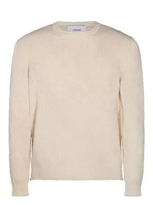 LARDINI Textured Crew Neck Sweater - Neutrals