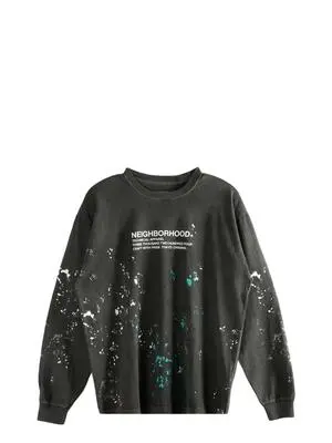 NEIGHBORHOOD Splatter-paint Long-sleeve Sweatshirt - Grey