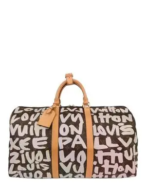 LOUIS VUITTON X Stephen Sprouse 2001 50 Graffiti Keepall Duffle Bag - Brown