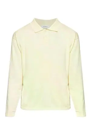LISA YANG Button Long-sleeve Polo Shirt - Yellow