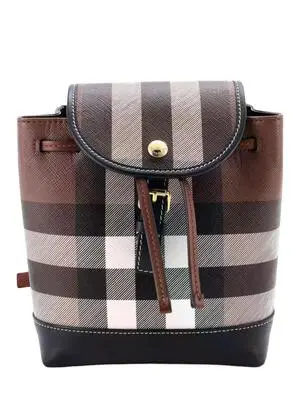 Burberry House Check Coated Canvas Micro Backpack - Black