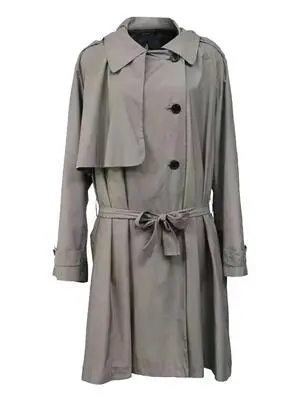 JOSEPH Double-breasted Belted Trench Coat - Grey