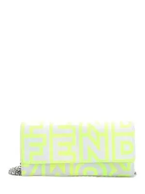 Fendi X Marc Jacobs Printed Leather Wallet On Chain Crossbody Bag - Neutrals