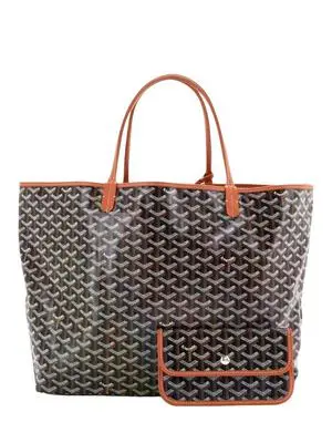 Goyard Saint Louis Reversible Coated Canvas And Printed Canvas Gm Tote Bag - Brown