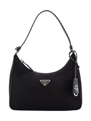 Prada Re-edition 2005 Tessuto Mini Hobo Bag - Black