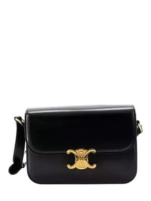 Celine Triomphe Medium Shoulder Bag - Black