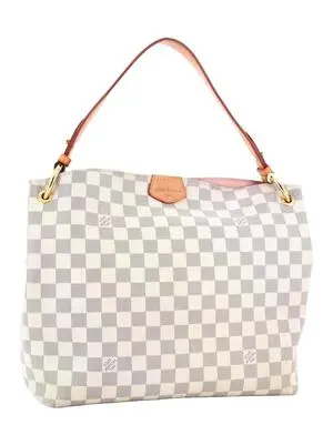 LOUIS VUITTON Graceful Handbag Damier Pm Hobo Bag - White