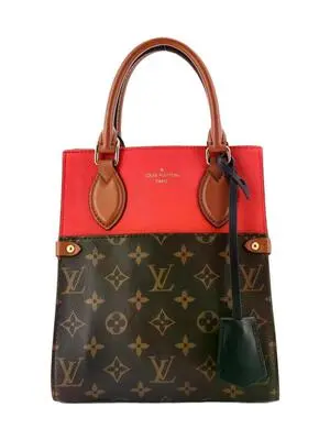 LOUIS VUITTON Fold Tote Monogram Canvas Pm Satchel - Brown