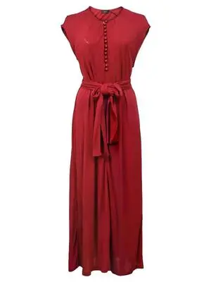 JOSEPH Button-fastening Midi Dress - Red
