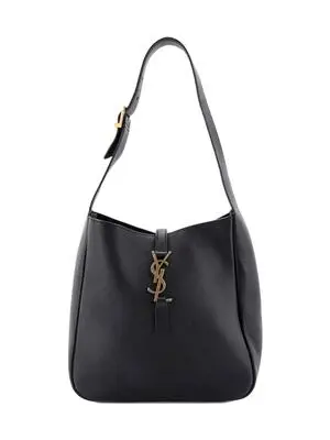 Saint Laurent Le 5 A 7 Supple Leather Small Hobo Bag - Black