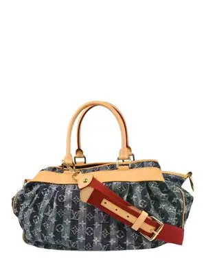 LOUIS VUITTON 2006 Raye Gm Monogram Denim Tote Bag - Blue