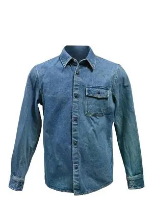 A.p.c. Button Flap-pocket Overshirt - Blue
