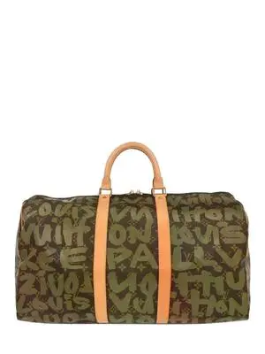 LOUIS VUITTON X Stephen Sprouse Keepall 50 Graffiti Monogram Duffle Bag - Brown