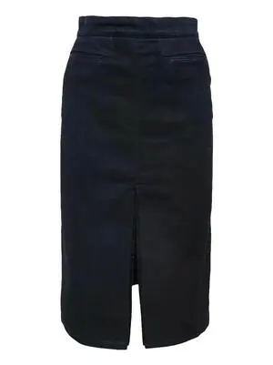 Stella McCartney Denim Midi Pencil Skirt - Blue