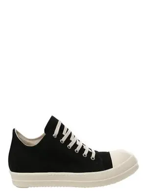 Rick Owens Scarpe Denim Low Top Sneakers - Black