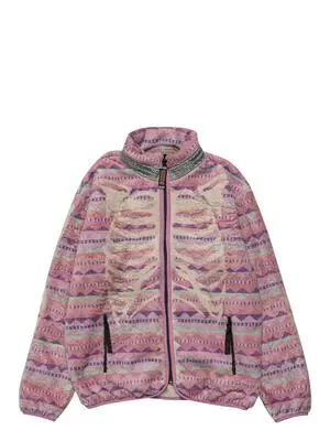 Kapital Ashland Bone Stripe Fleece Jacket - Pink