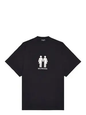 Balenciaga Oversized T-shirt - Black