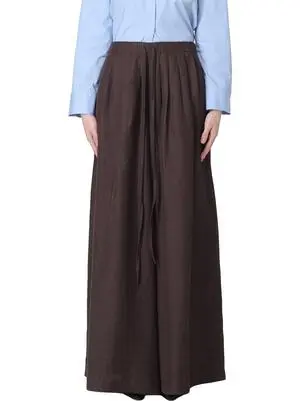 Liviana Conti Wide Leg Trousers - Brown