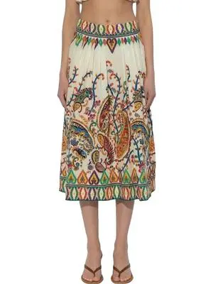 Etro Paisley Print Midi Skirt - Multicolor