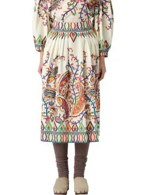 Etro Printed Skirt - White