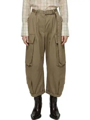 Acne Studios Wide Leg Cargo Pants - Kaki