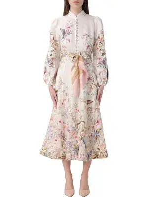 Zimmermann Floral-printed Dress - Cream