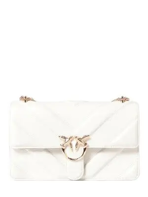 Pinko Shoulder Bag With Chain Strap - White
