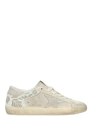 GOLDEN GOOSE Super-star Suede Trainers - Beige Comb