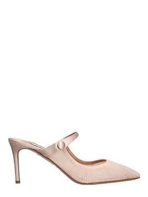 AQUAZZURA Voile 75 Mesh Mules - Pale Pink