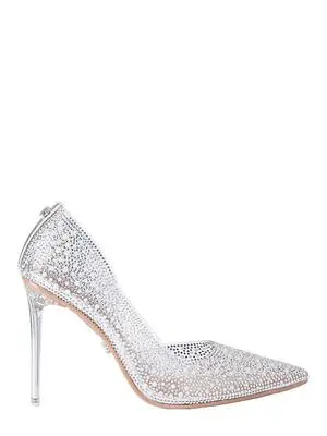 Carvela Positano Vinyl Heeled Courts - Silver