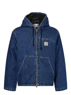 Carhartt Work In Progress Cleveland Hooded Denim Jacket - Blue