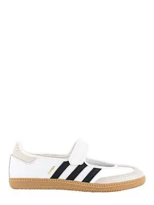 Adidas Samba Jane Leather Trainers - White Alumina Black