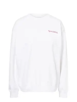 SPORTY & RICH Motion Logo-print Cotton Sweatshirt - White